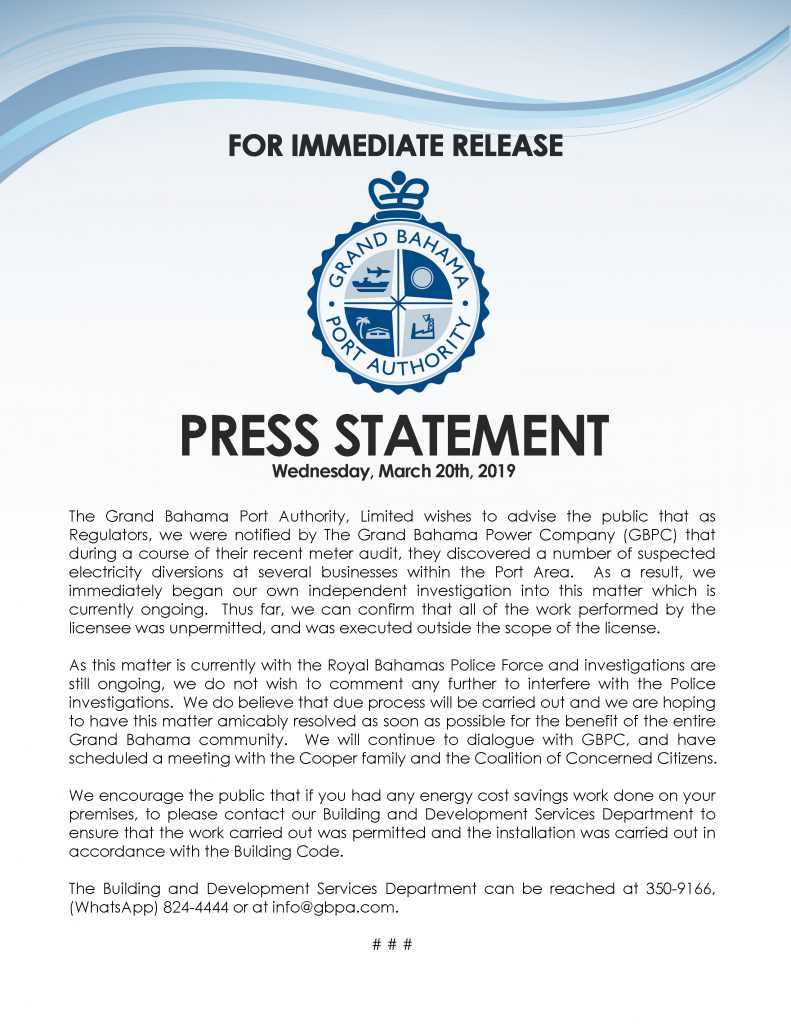 FOR IMMEDIATE RELEASE: PRESS STATEMENT - GBPA Media